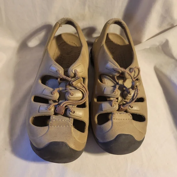 CROCS | Shoes | Crocs Taupe Bite Trailbreak Fisherman Sandal Cinch ...
